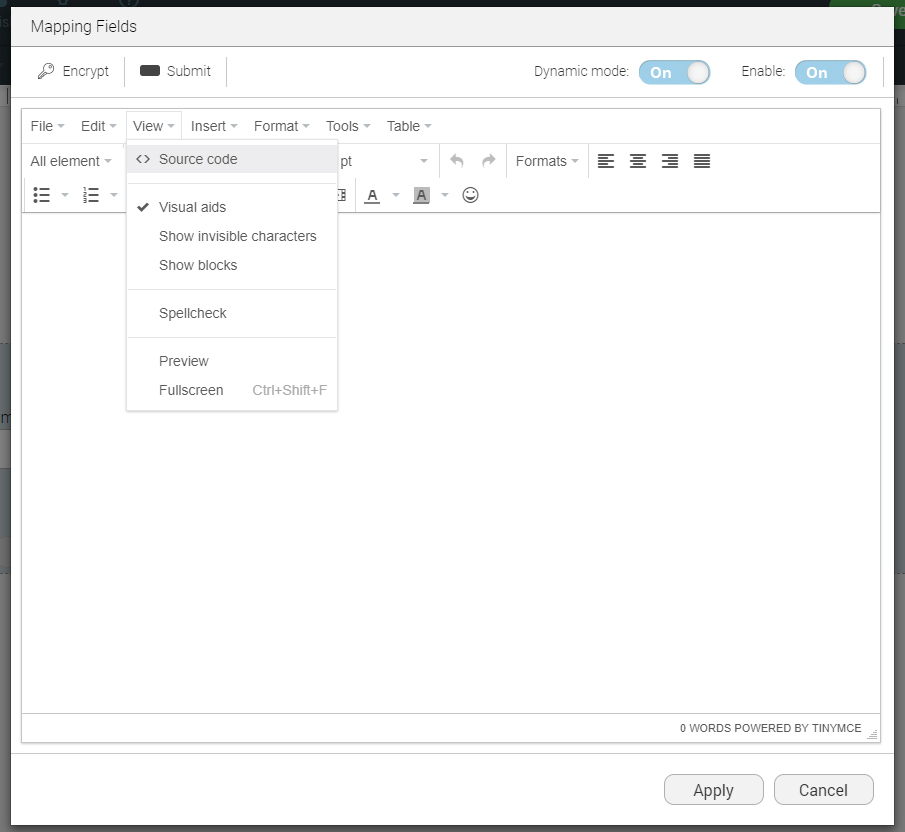 Using the Dynamic PDF Mapping