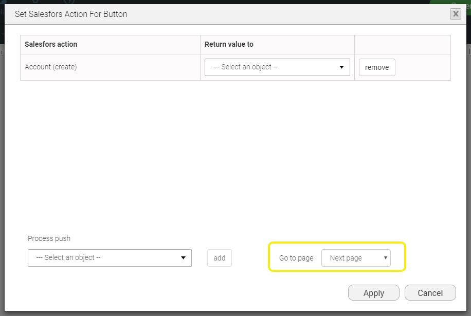 Salesforce Action Button in a multi-page form
