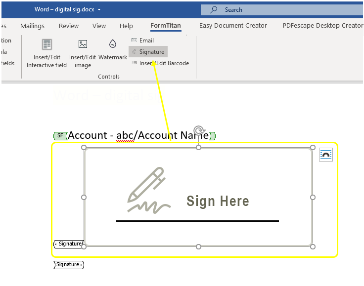 Microsoft Word Add Field For Digital Signature Lananax